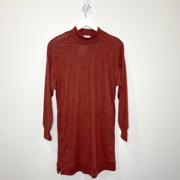 Socialite | Dresses | Socialite Burnt Orange Cowl Neck Long Sleeve ...